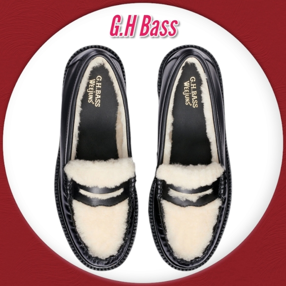 Free People | Shoes | New Gh Bass Co Black Leather Loafer Shoes Whitney ...